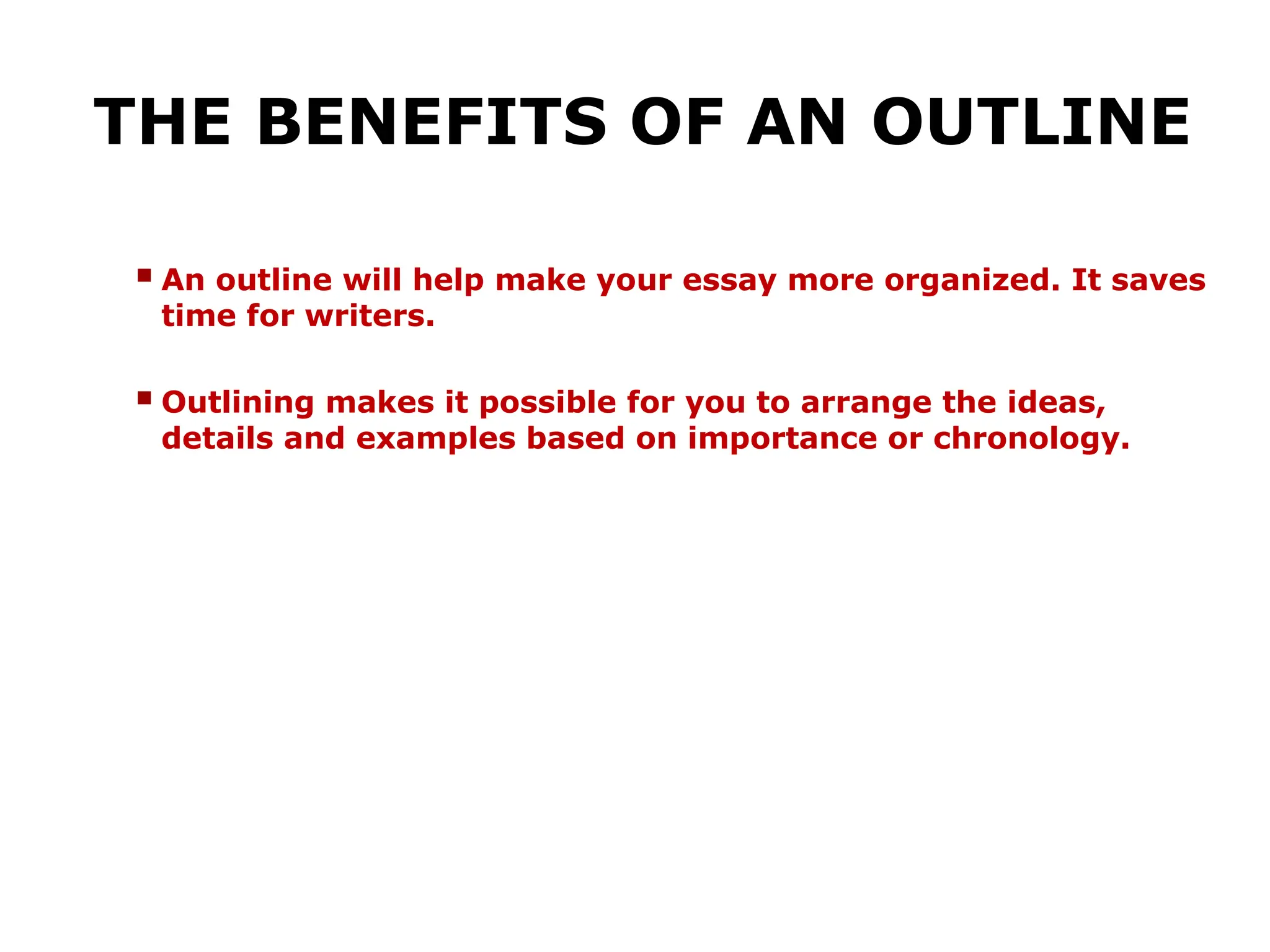 Techniques in Selecting and Organizing Information through Outlining | PPT