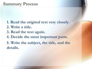 Outlining & Summarizing | PPT