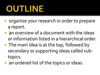 Outlining and summarizing | PPTX