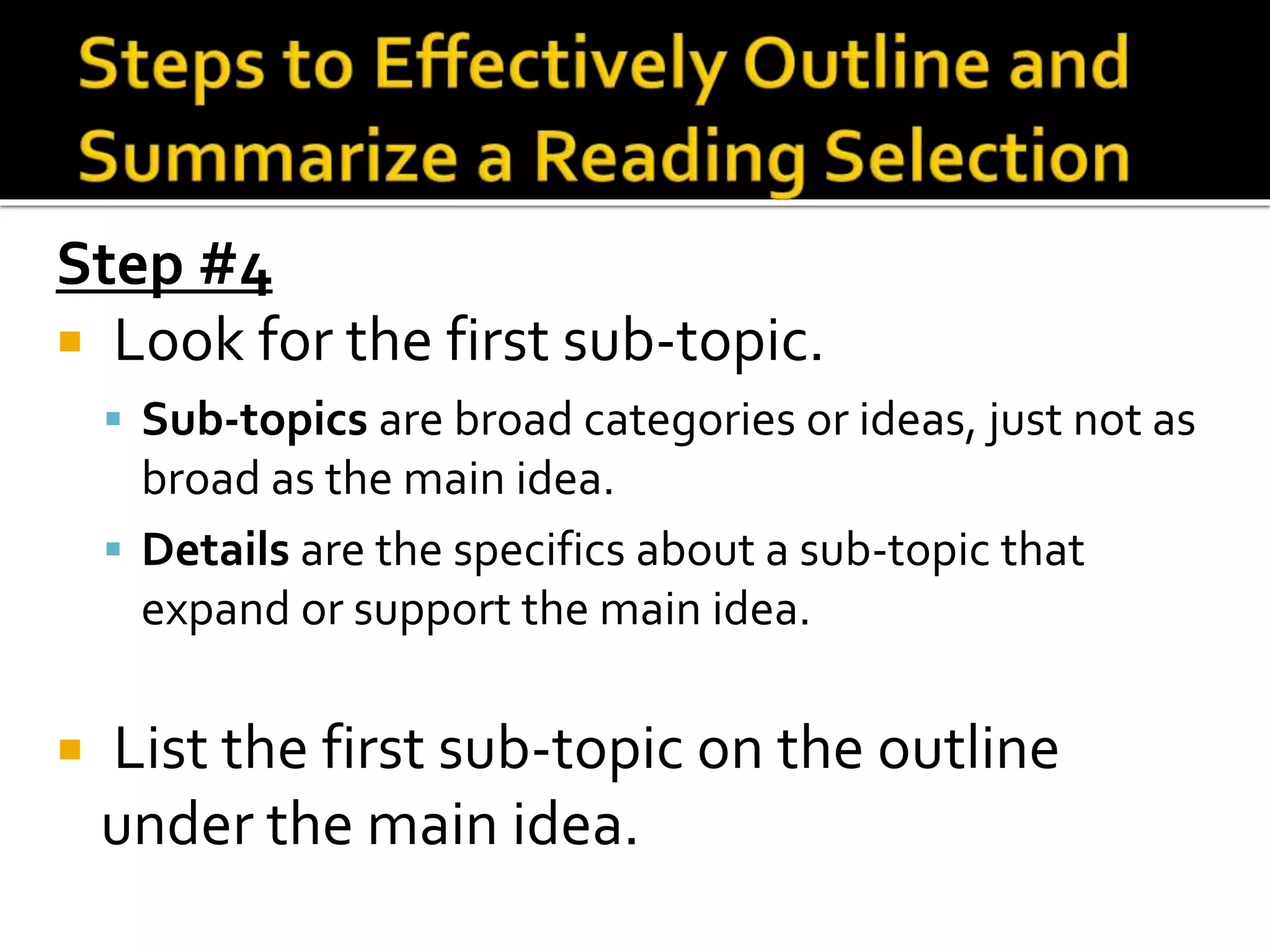 Outlining and summarizing | PPTX