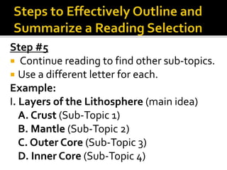 Outlining and summarizing | PPTX
