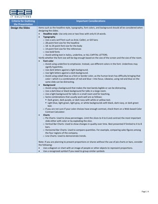 Outlining a presentation using the assertion evidence design | PDF