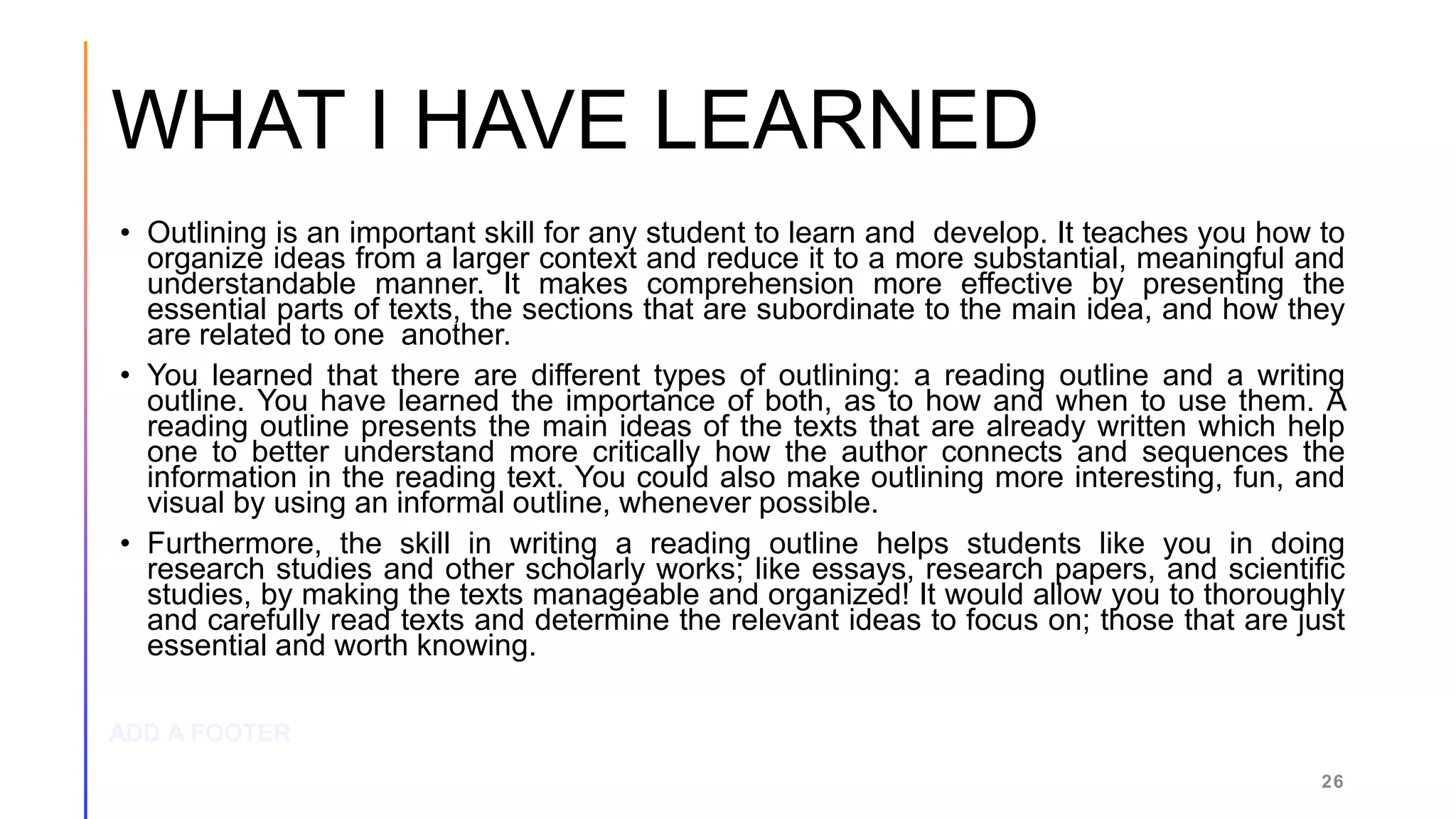 OUTLINING A READING TEXT.pptx