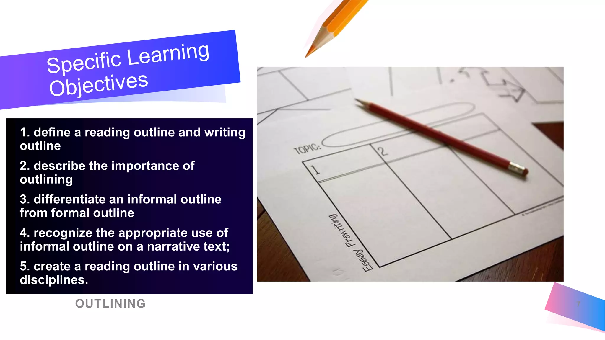 OUTLINING A READING TEXT.pptx