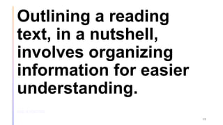 OUTLINING A READING TEXT.pptx
