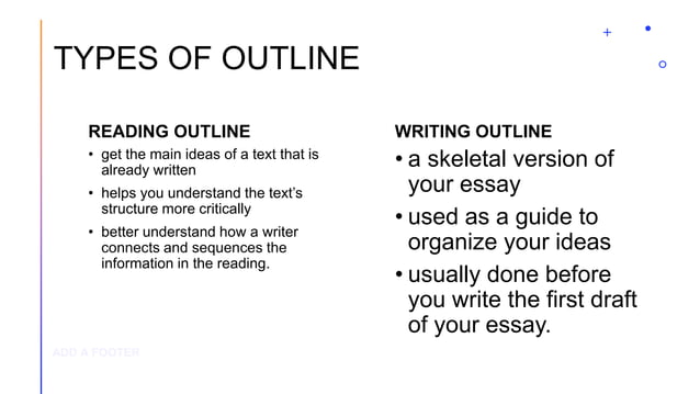 OUTLINING A READING TEXT.pptx | Internet for Beginners | Internet