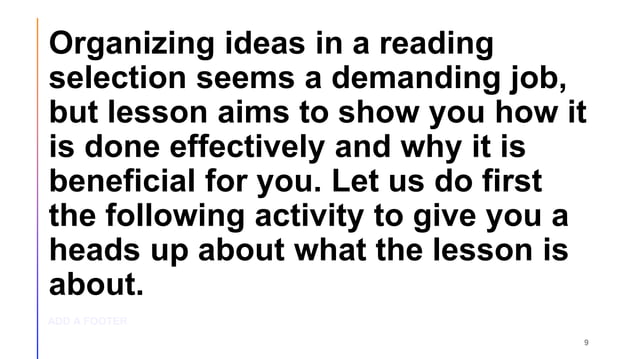 OUTLINING A READING TEXT.pptx | Internet for Beginners | Internet