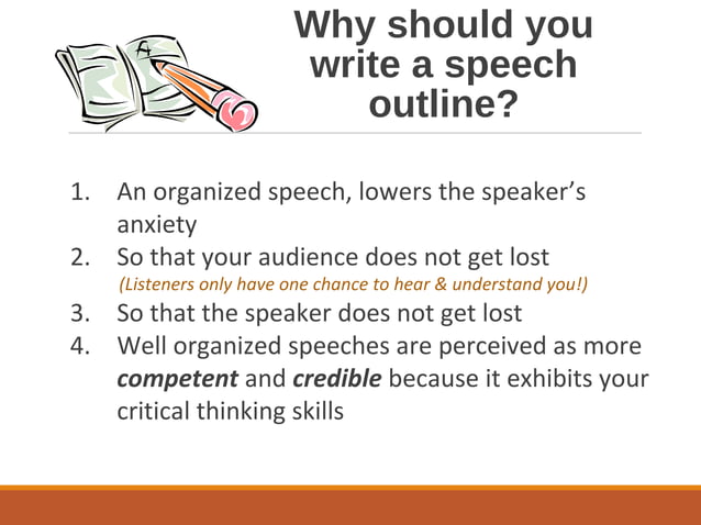 Organizing and Outlining Your Speech | PPT