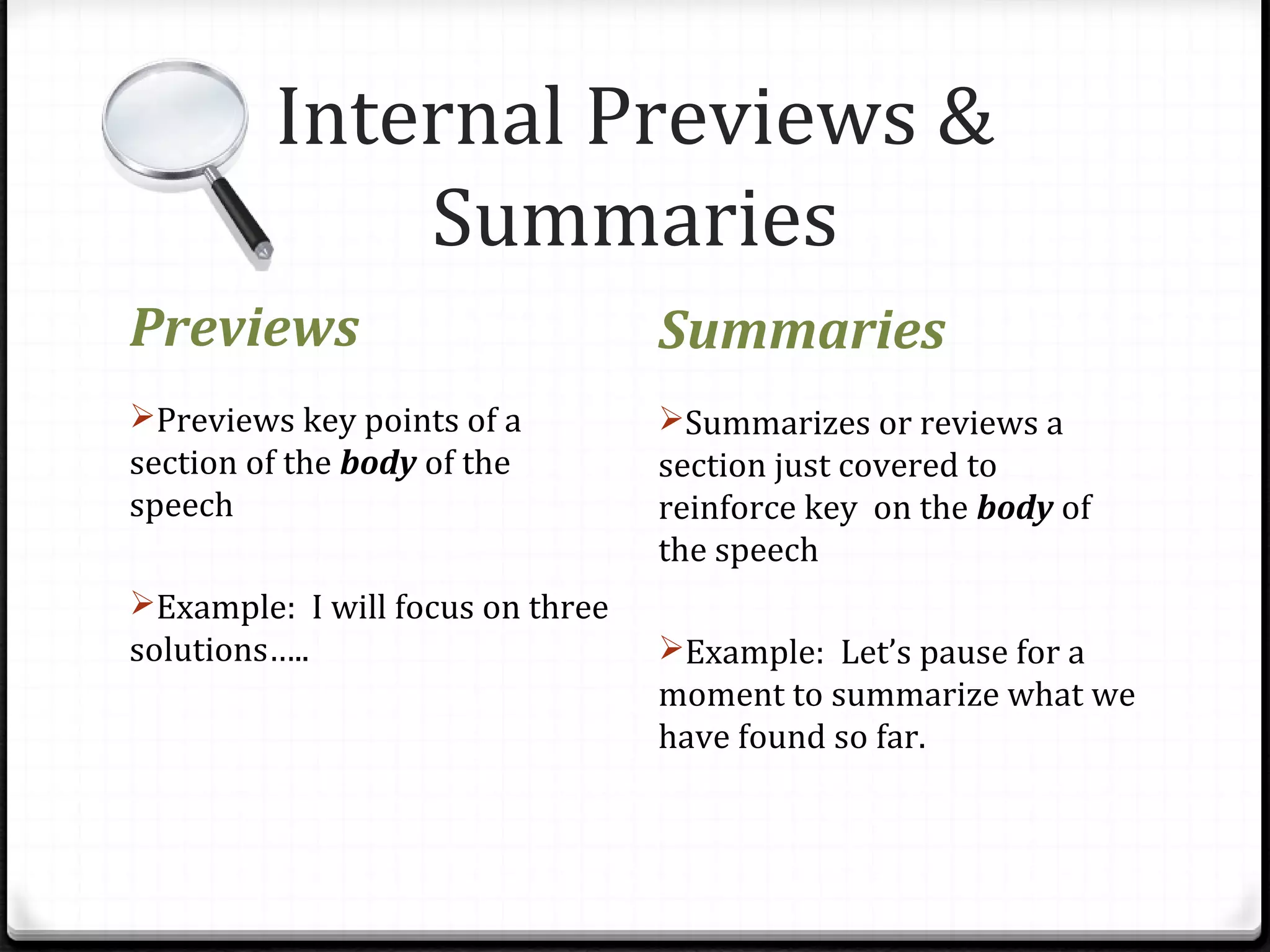 Outlining & organizing speech | PPT