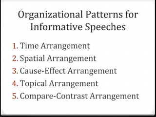 Outlining & organizing speech | PPT