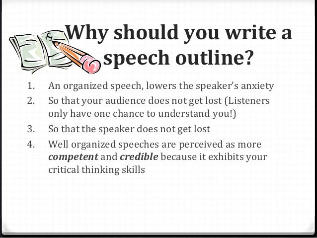 Outlining & organizing speech