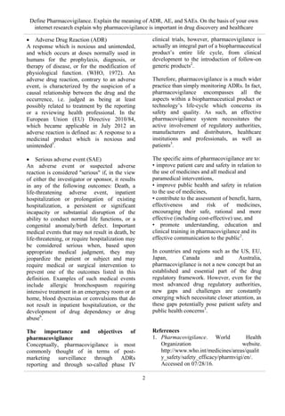 Outlining pharmacovigilance | PDF