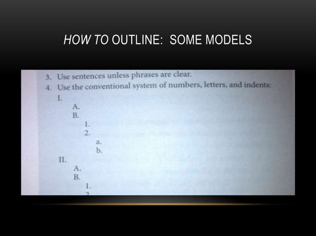 Outlining Presentation Ppt