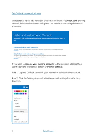 Outlook.com - How to Guide | PDF | Email | Internet
