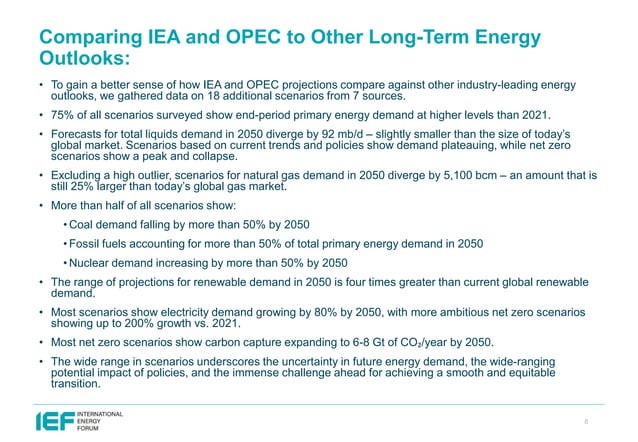 IEA IEF OPEC Outlook Comparison Report 2023 | PDF