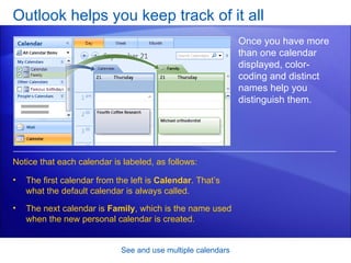 Outlook 2007-See And Use Multiple Calendars | PPT