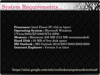 Outlook 2007 pst repair Tool | PPT