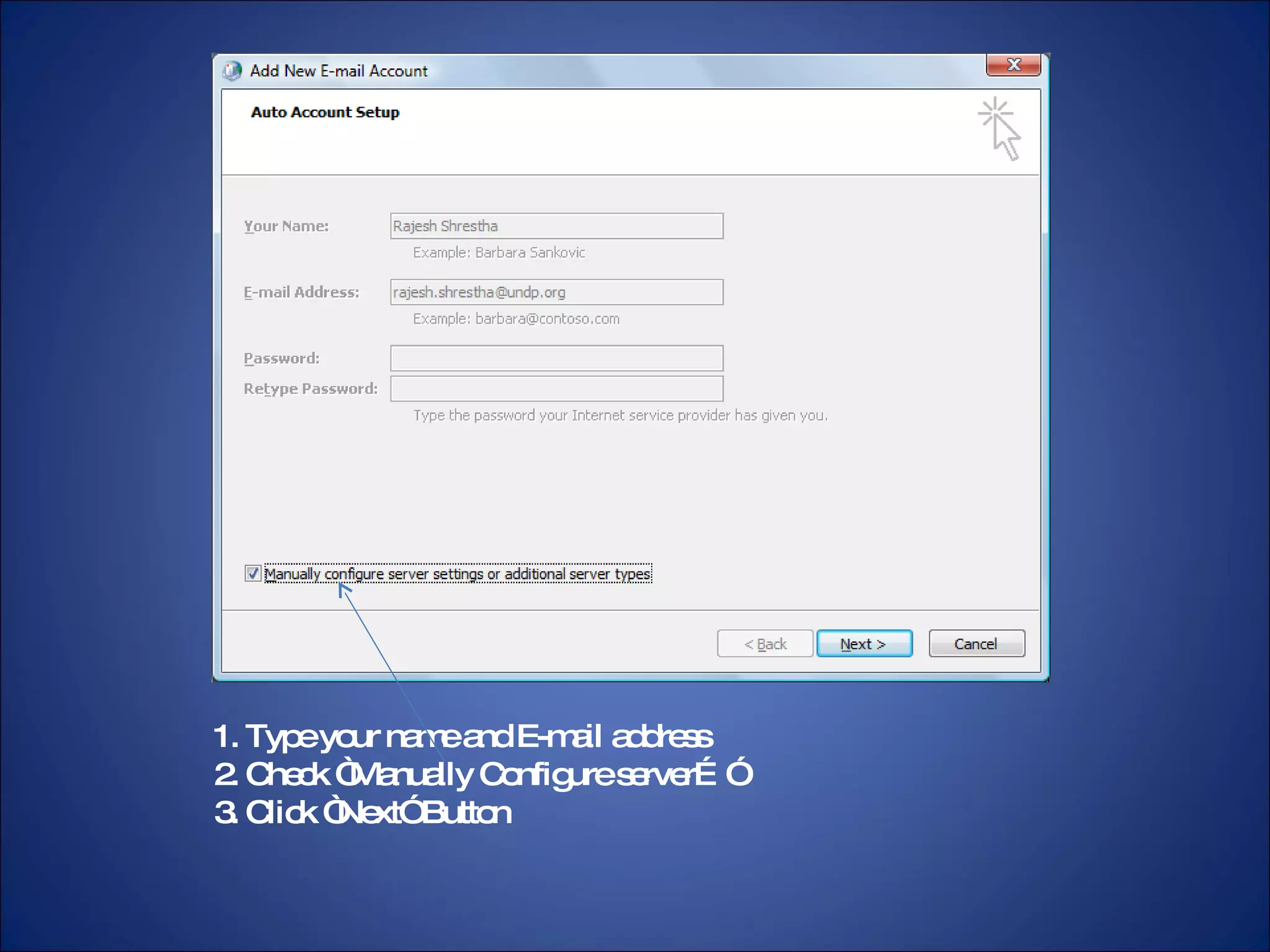 Outlook2007 Setup | PPT