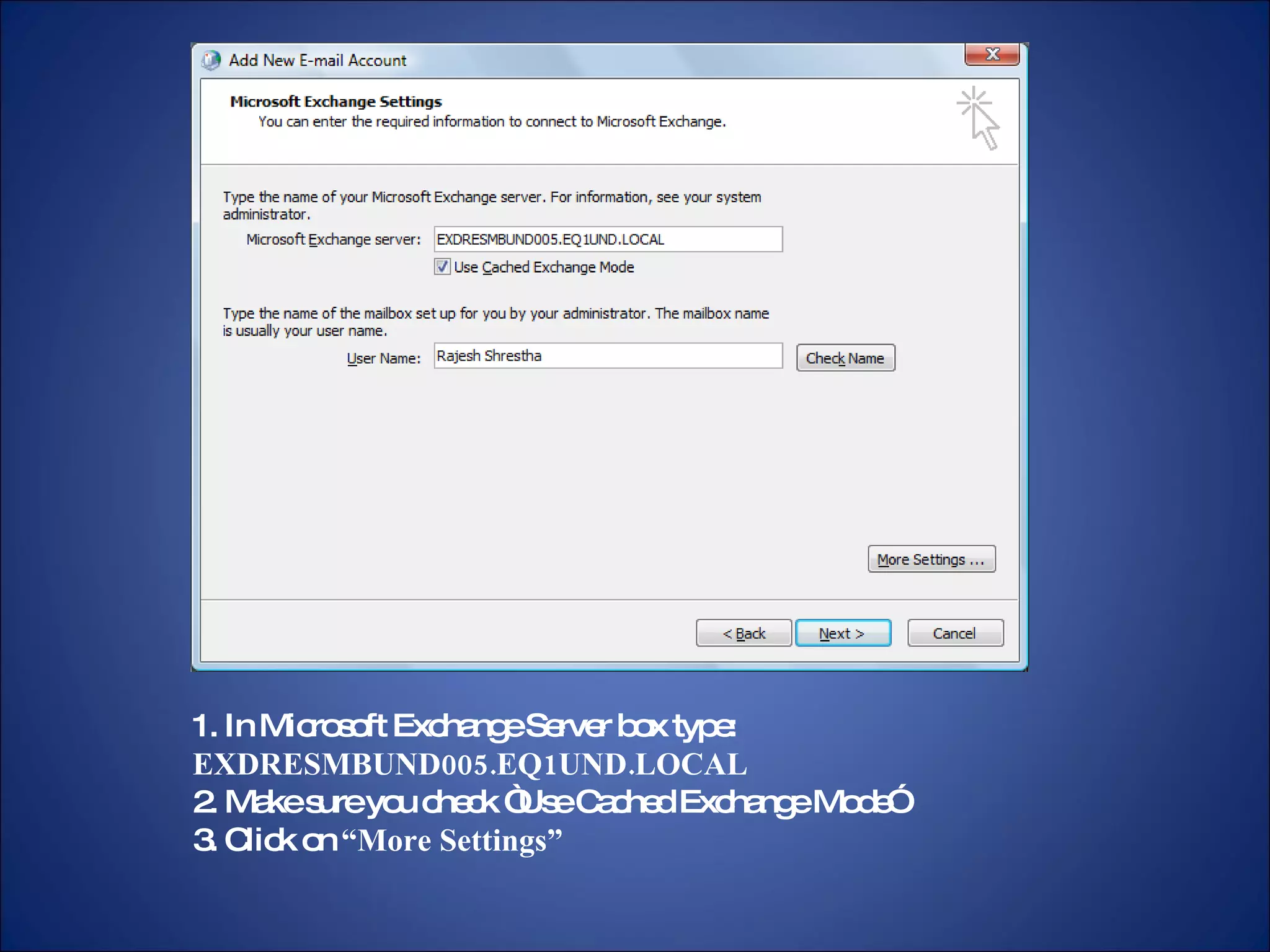 Outlook2007 Setup | PPT