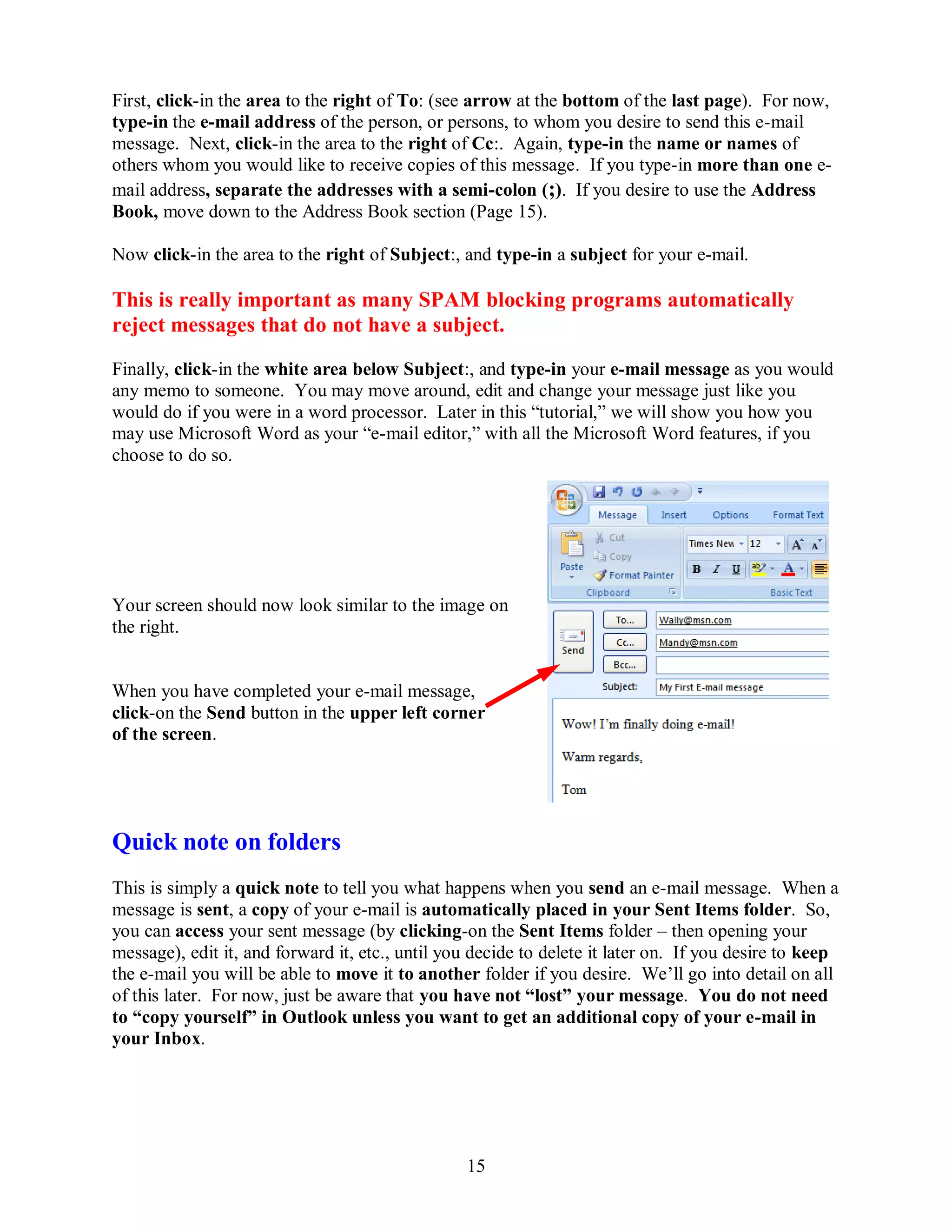 Outlook 2007 tutorial | PDF