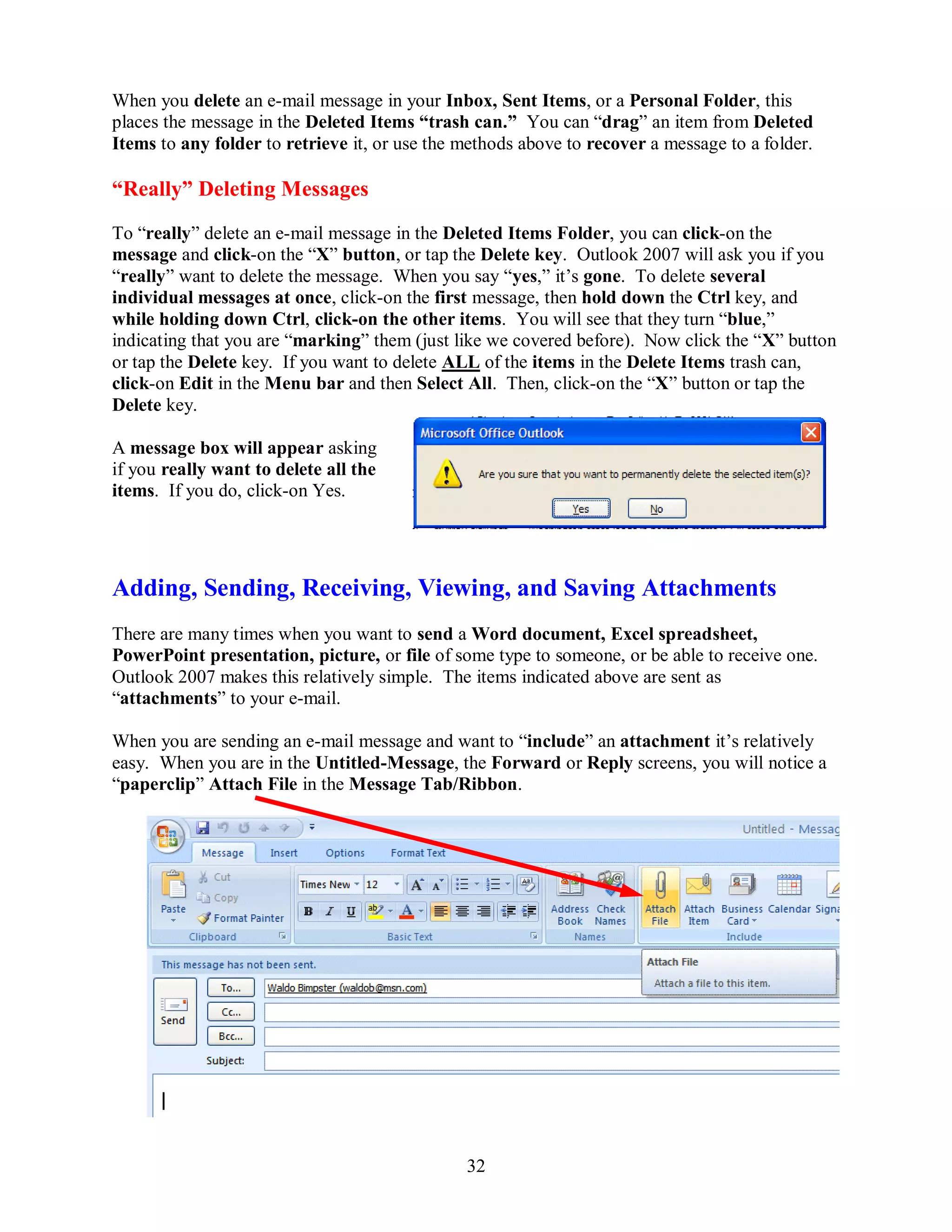 Outlook 2007 tutorial | PDF