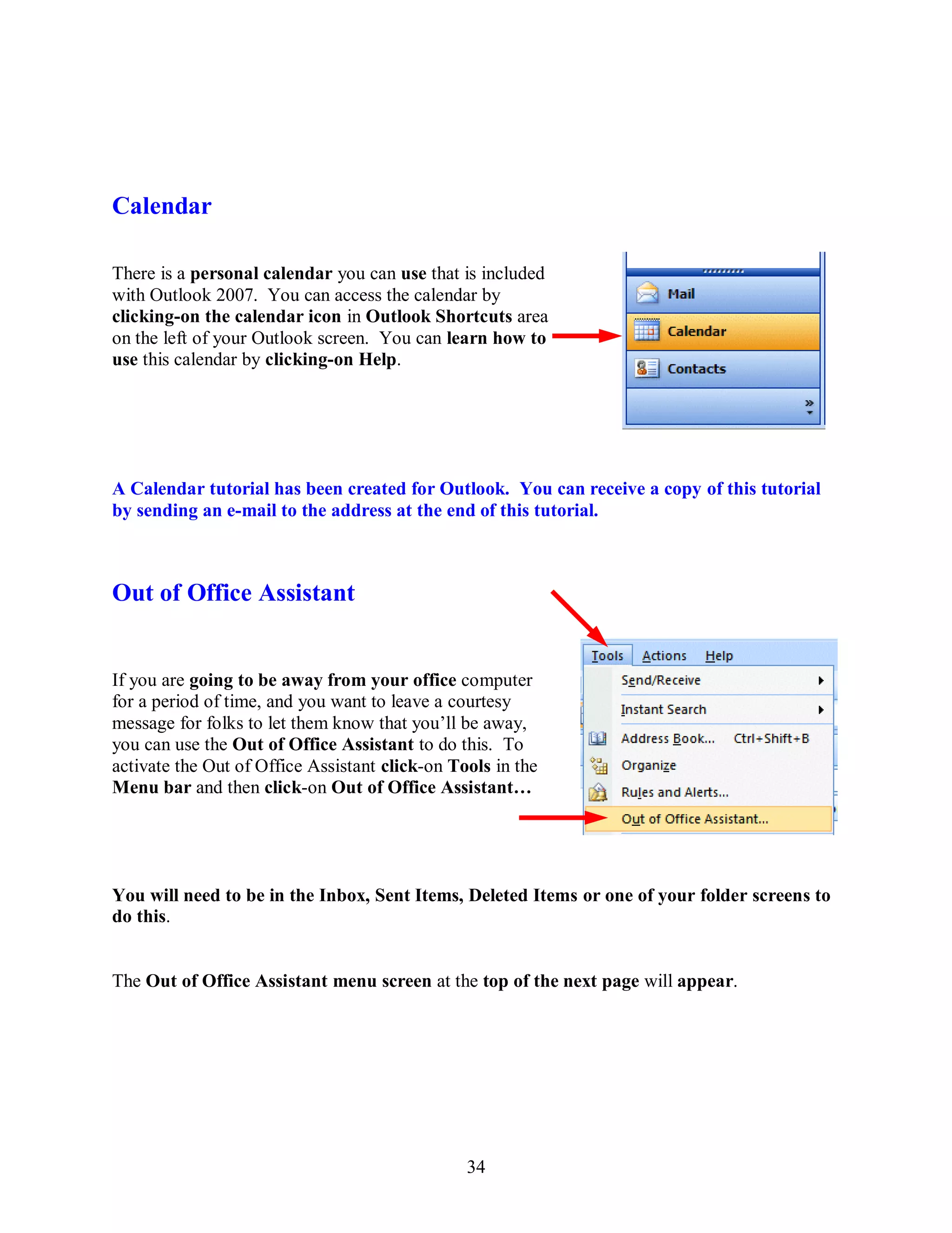 Outlook 2007 tutorial | PDF