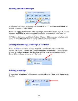 Outlook 2007 tutorial | PDF