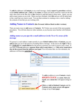 Outlook 2007 tutorial | PDF