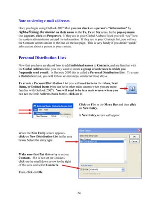Outlook 2007 tutorial | PDF