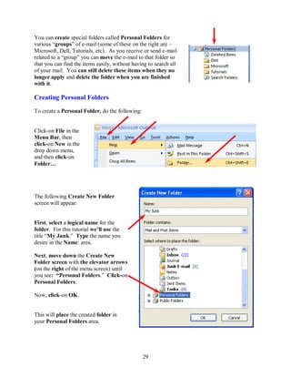 Outlook 2007 tutorial | PDF