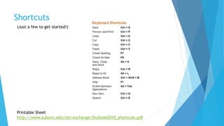Outlook 2010 Time Saving Tips | PPT