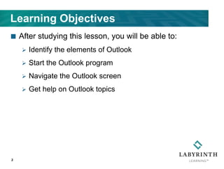 Outlook 2013 lesson 1 Overview presentation | PDF