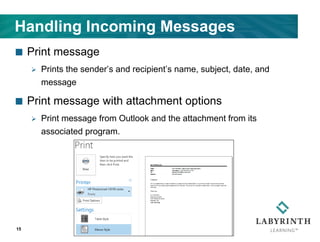 Outlook 2013 lesson 2 Overview presentation | PPT