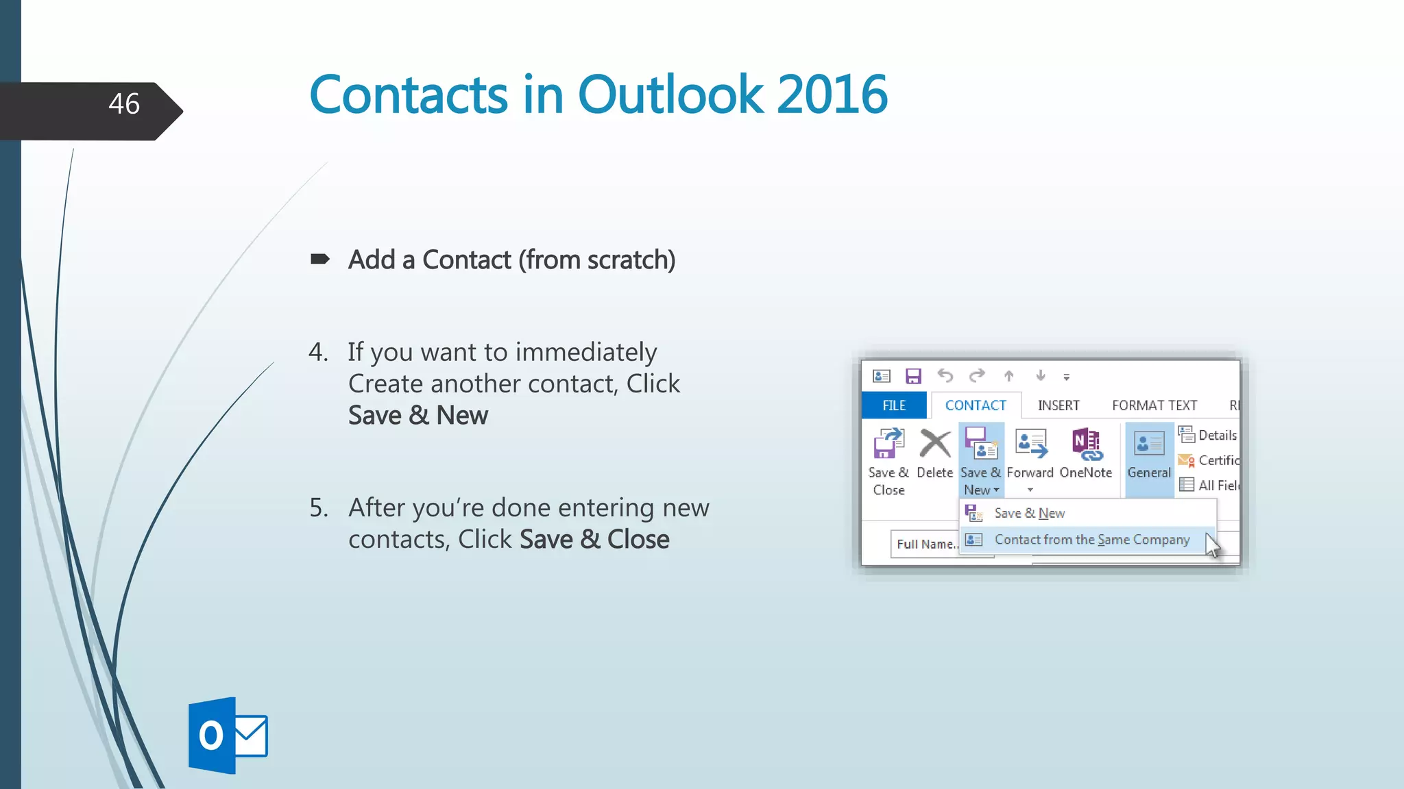 Outlook 2016 Training Pptx