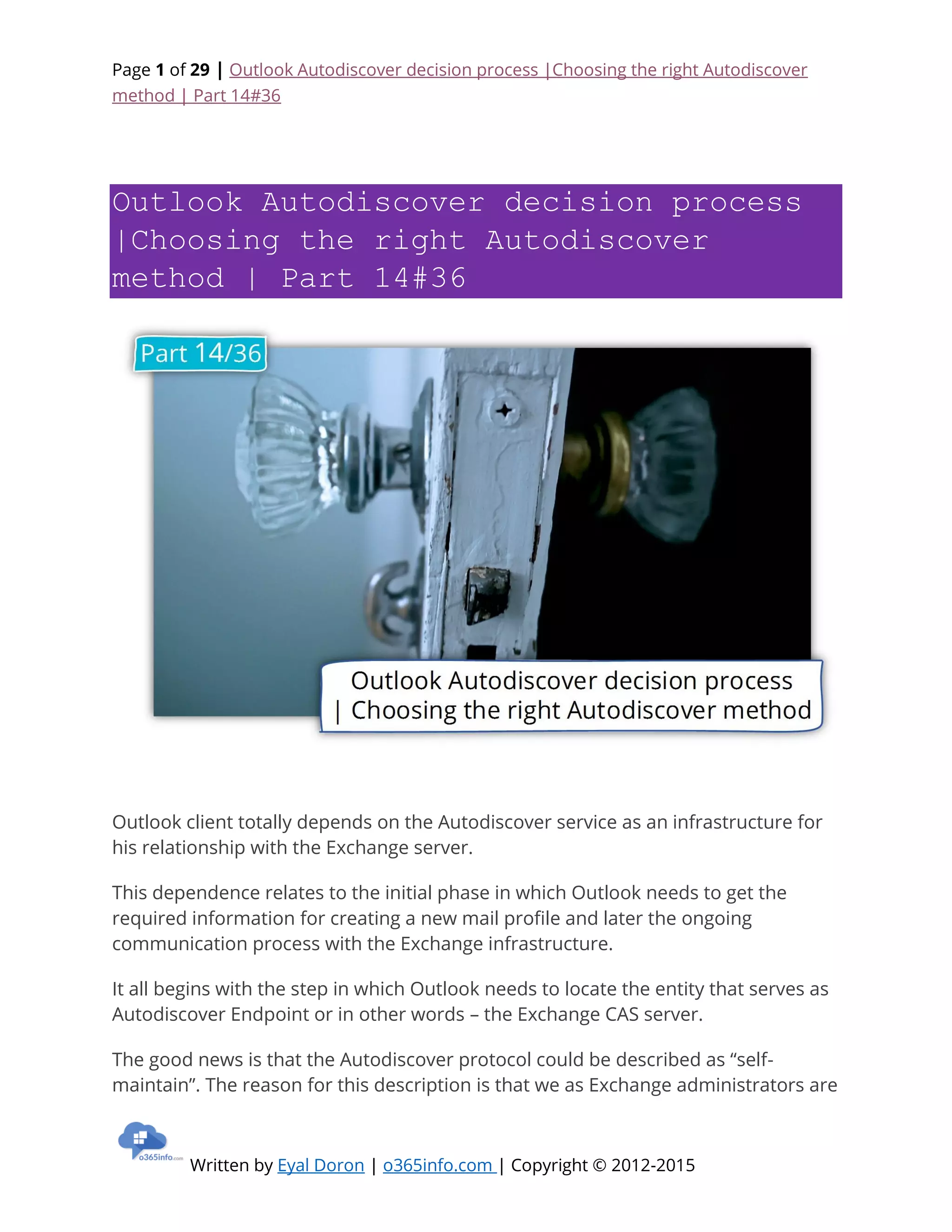 Outlook autodiscover decision process choosing the right autodiscover ...