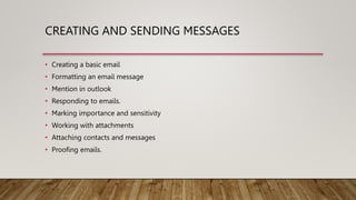 outlook basic.pptx | Email | Internet