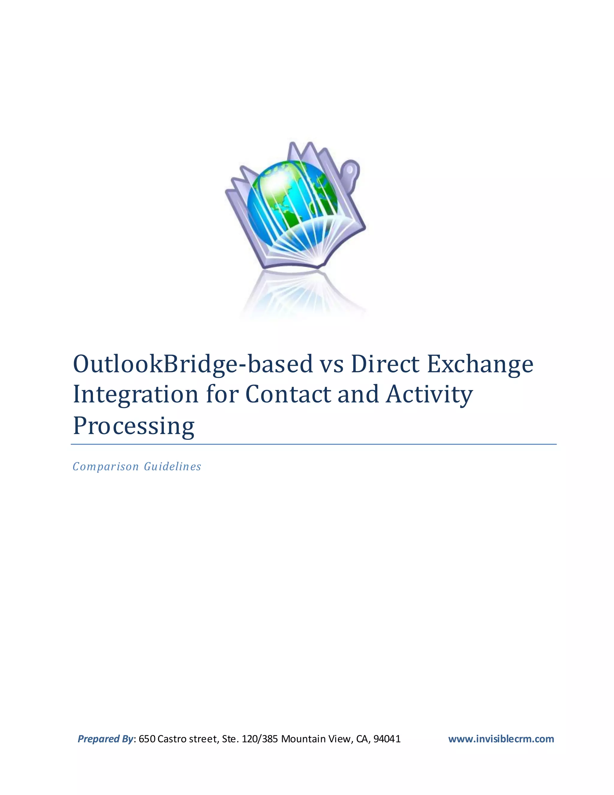 OutlookBridge-based vs Direct Exchange Integration | PDF | Email | Internet