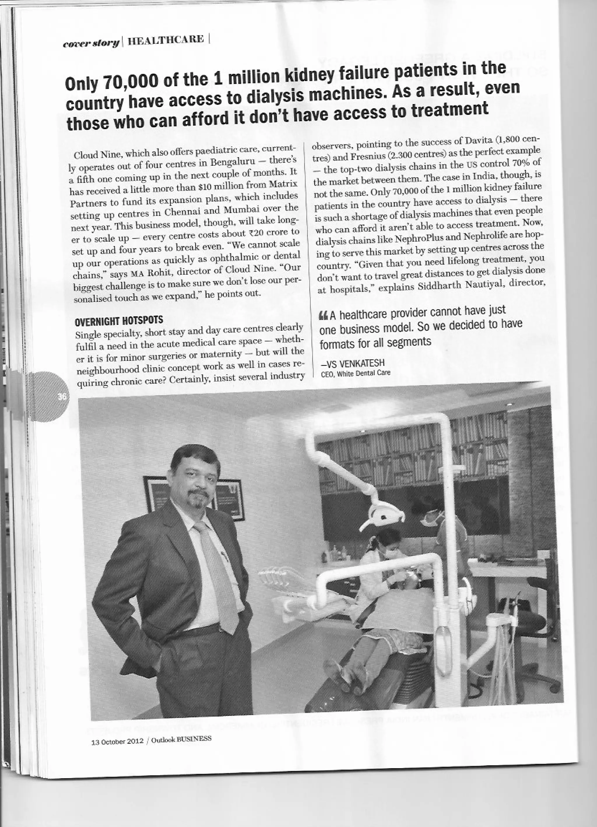 Outlook Business Featuring Nephro Plus | PDF