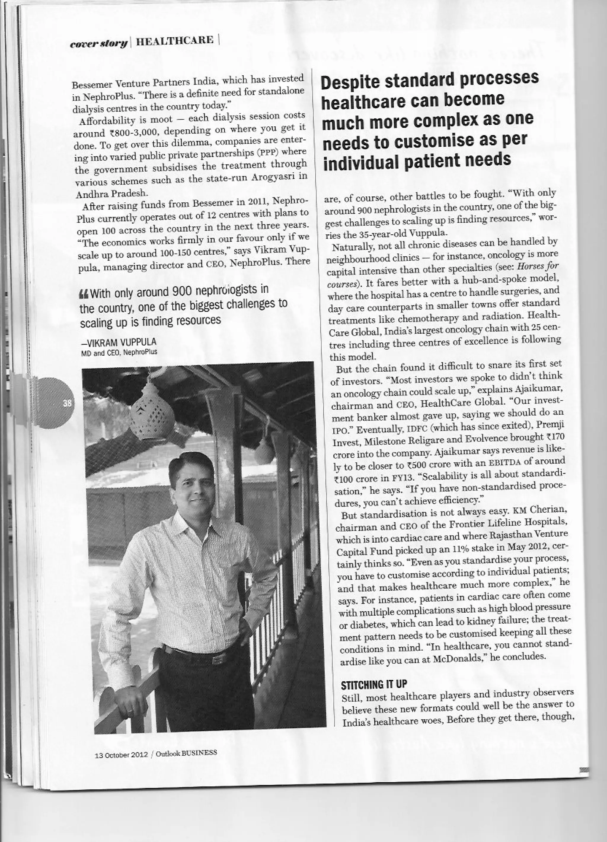 Outlook Business Featuring Nephro Plus | PDF