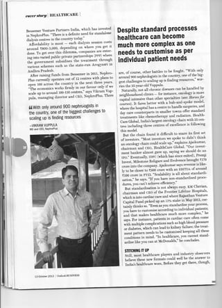 Outlook Business Featuring Nephro Plus | PDF