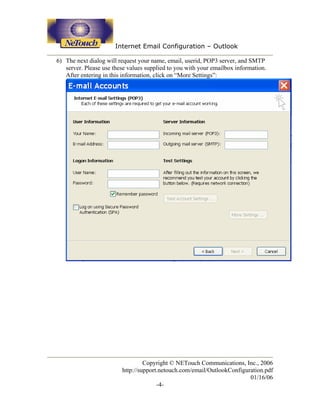 Outlook configuration in Microsoft Office | PDF