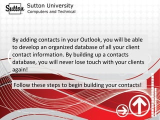 Outlook contact | PPT | Email | Internet