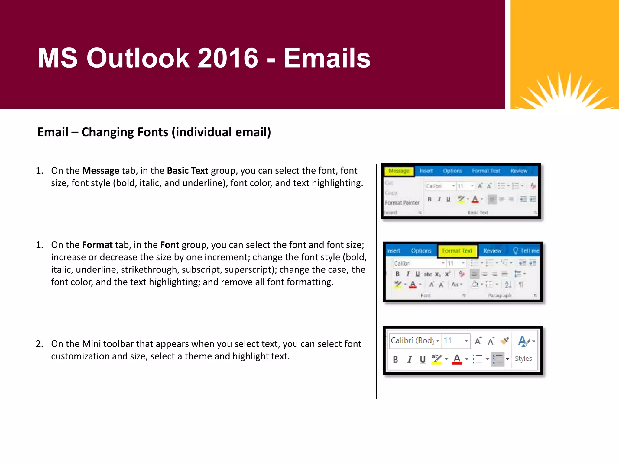 MS Outlook emails | PPTX