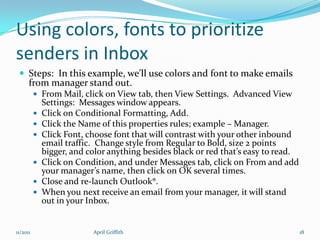 Outlook® Mail Tips Hints For Admins | PPT