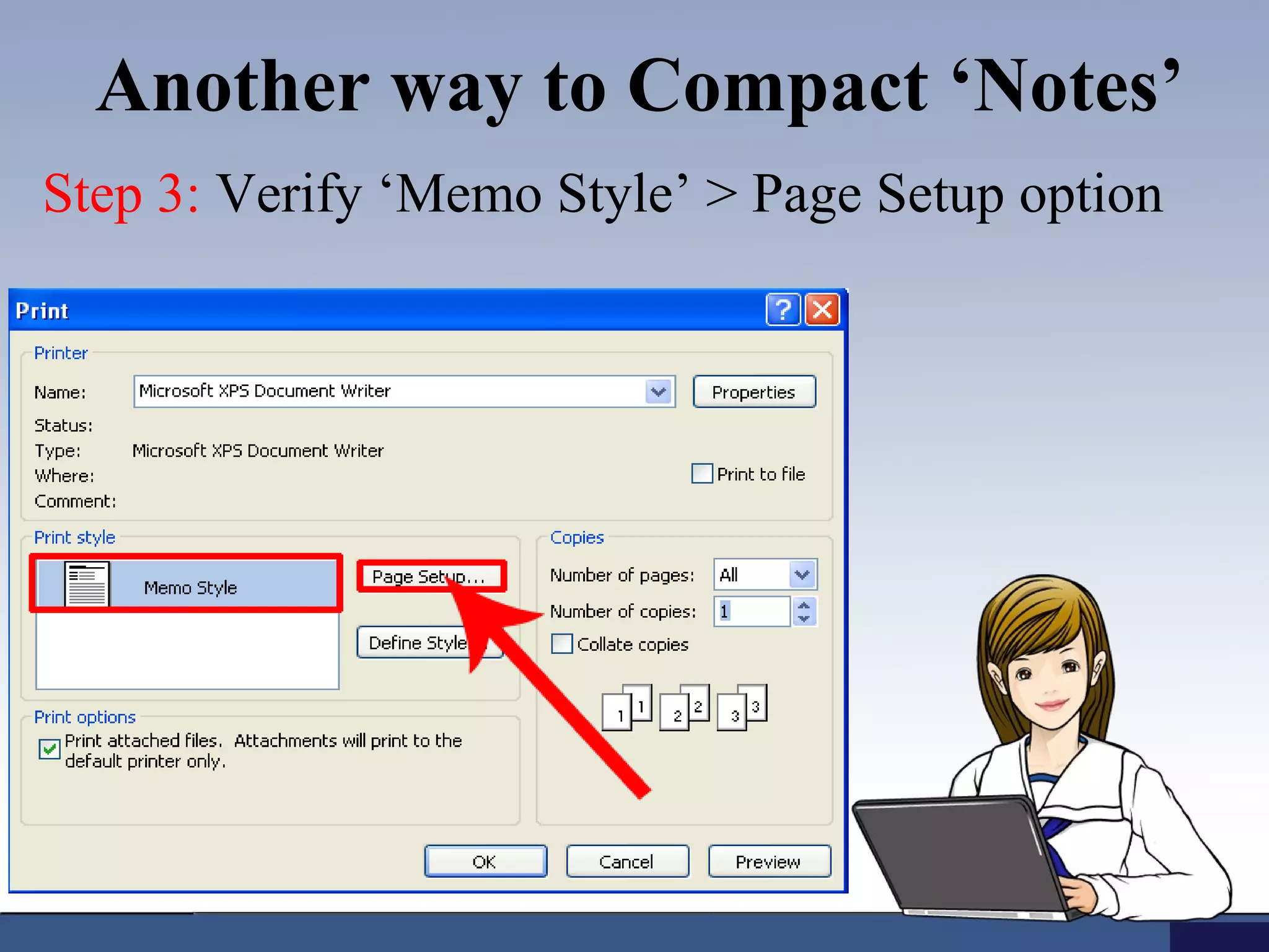 Method to Print Multiple Notes on a single page | PPT