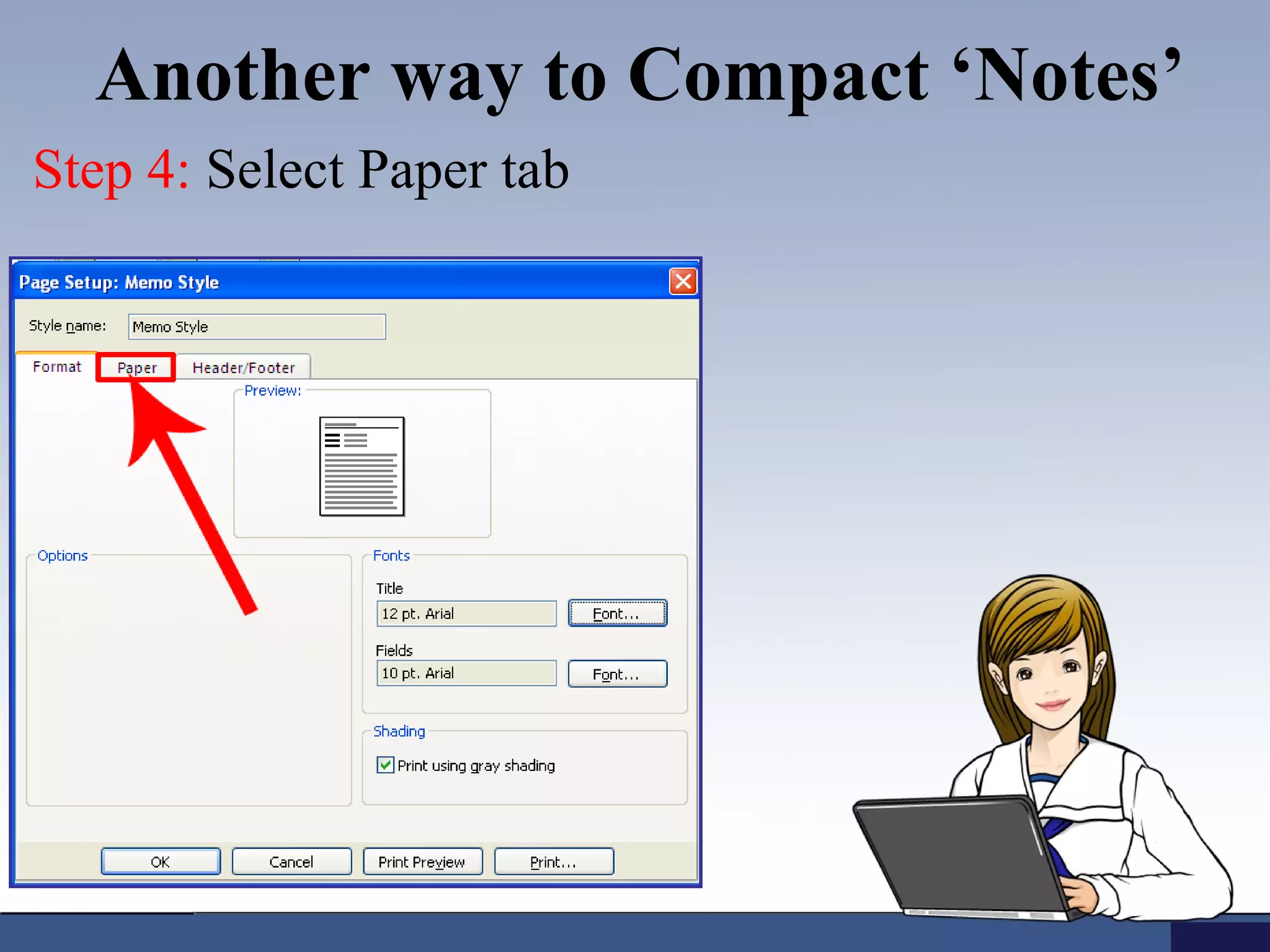 Method to Print Multiple Notes on a single page | PPT