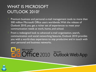 Outlook2010 training presentation | PPT
