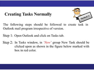 How to Create Tasks in MS Outlook? | PPT