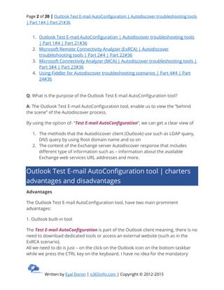 Outlook test e mail auto configuration autodiscover troubleshooting ...