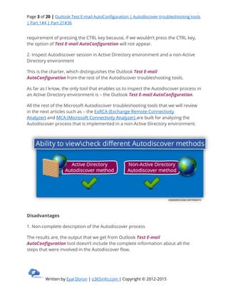 Outlook test e mail auto configuration autodiscover troubleshooting ...